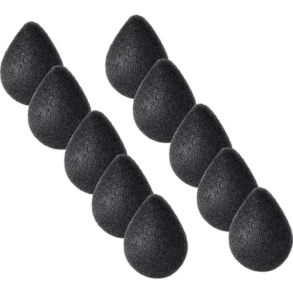 PURSONIC Natural Wood Charcoal Konjac Sponge 10-pack