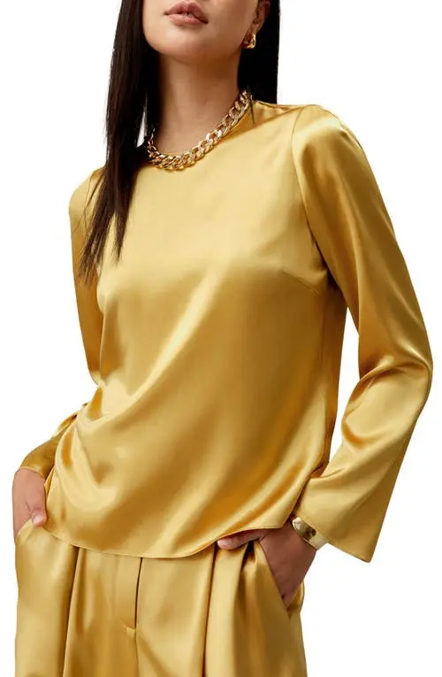 Lilysilk Minimalist Long-sleeve Silk Top