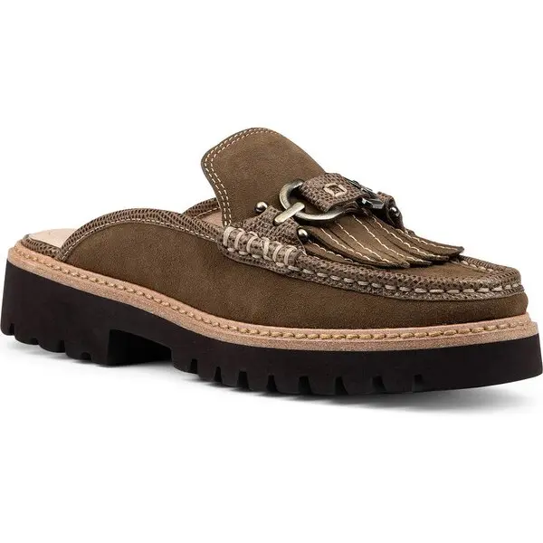 DONALD PLINER Kiltie Fringe Loafer Mule