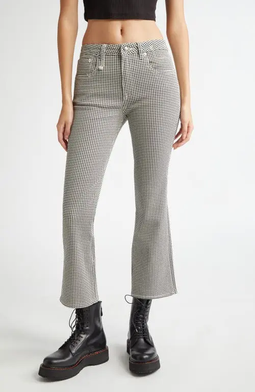 R13 Kick Fit Houndstooth Pants In Printed Houndstooth 65% Off