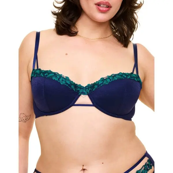 ADORE ME Eva Push Up Balconette Bra - Dark Blue