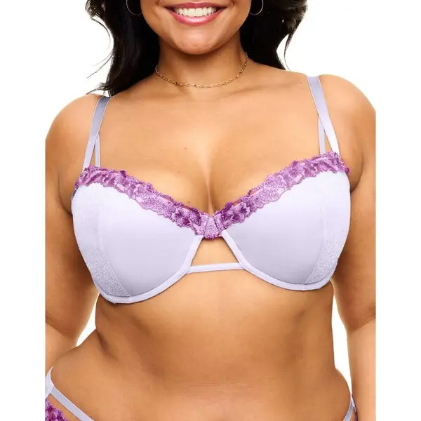 ADORE ME Eva Push Up Balconette Bra - Medium Purple