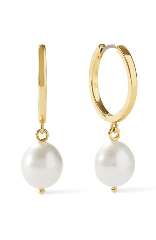ANA LUISA Frida Pearl Hoop Earrings - Gold