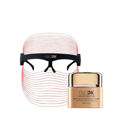GLO24K 7 Color Led Beauty Mask + Night Cream