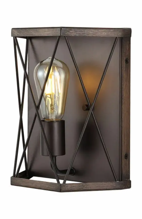 JONATHAN Y Liam 1-light Rustic Farmhouse Iron Led Sconce