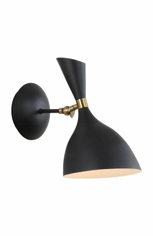 JONATHAN Y Josef Iron Retro Led Wall Sconce - Black/brass Gold