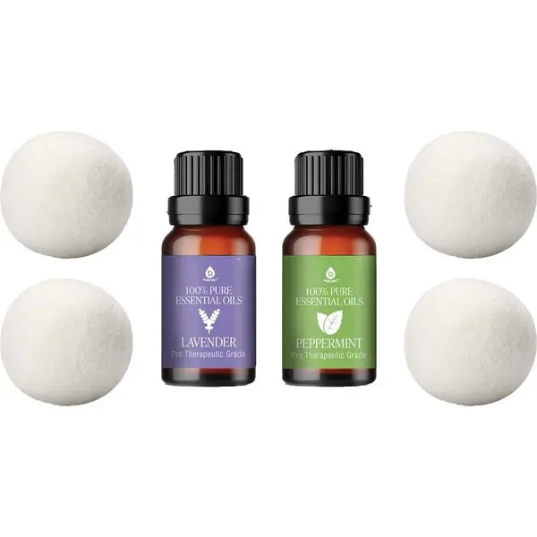 PURSONIC 100% Pure New Zealand Wool Dryer Balls- Includes Lavender & Peppermint Oils