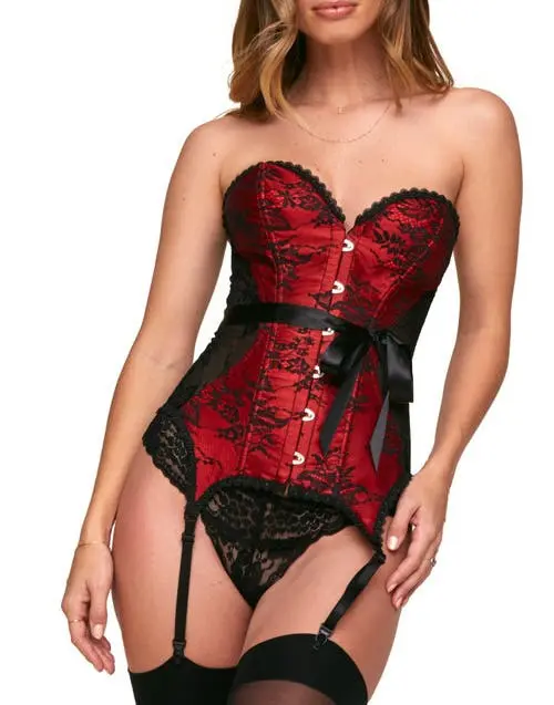 ADORE ME Jasmine Boned Corset & Thong Set