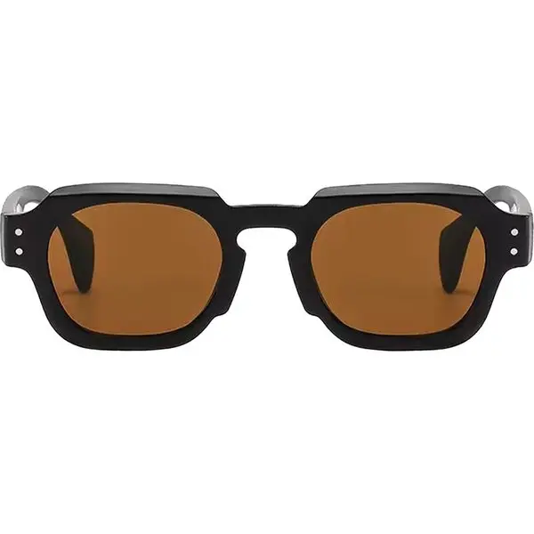 FIFTH & NINTH Echo Polarized Rectangle Sunglasses - Black/brown