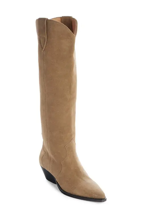 Isabel Marant Denvee Tall Western Boot - Taupe