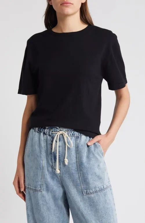 Rails Avery Cotton & Cashmere Crewneck Sweater - Black
