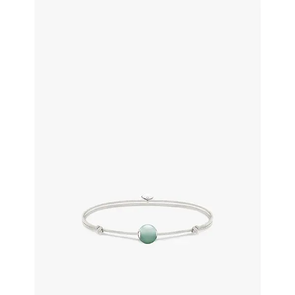 THOMAS SABO Karma Secrets Sterling-silver And Green Aventurine Cord Bracelet - Textile & Aventurine
