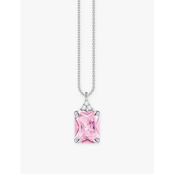 THOMAS SABO Octagon-cut Stone Pendant Necklace