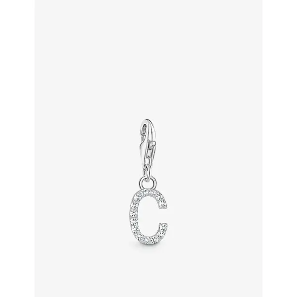 THOMAS SABO Letter C Sterling-silver And Cubic Zirconia Pendant Charm - 925 Silver & Cz