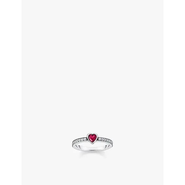 THOMAS SABO Heart 925 Sterling-silver And Zirconia Ring