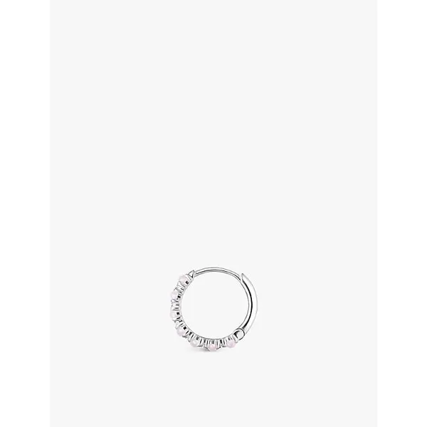 THOMAS SABO Filigree Sterling-silver, Glass-stone And Zirconia Single Hoop Earring