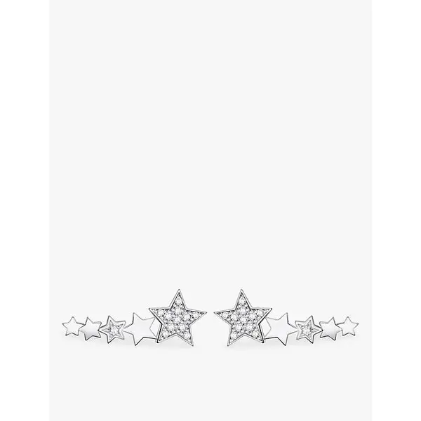 THOMAS SABO Stars Sterling Silver And Zirconia Ear Climbers