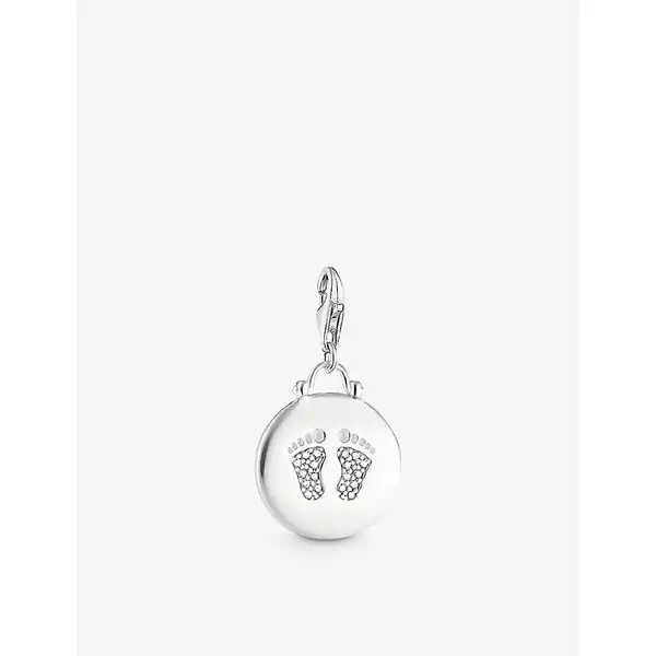 Thomas Sabo Baby Footprint Disc Pendant Charm 925 Sterling - Main Image