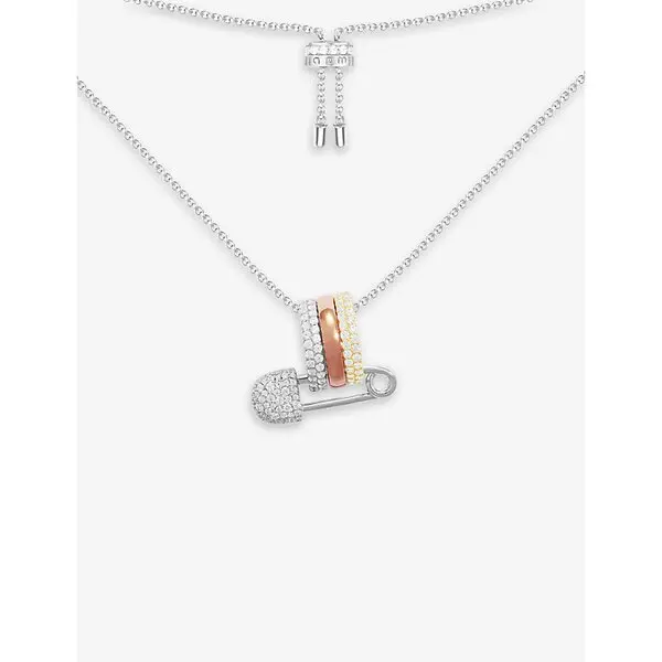 APM MONACO Sterling And Zirconia Adjustable Necklace