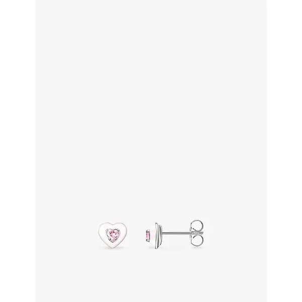 THOMAS SABO Heart-shaped Sterling-silver Stud Earrings