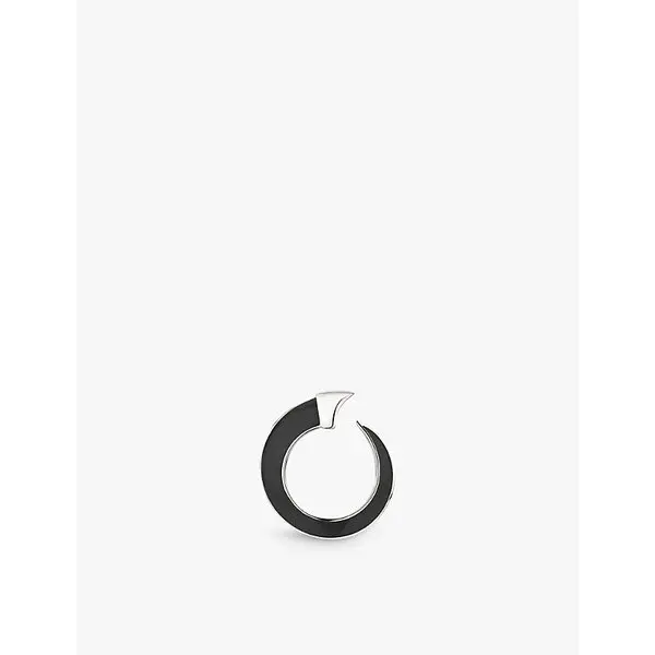 SHAUN LEANE Sabre Solis Sterling- And Enamel Ring - Silver