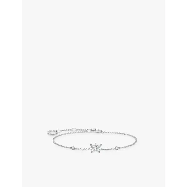 THOMAS SABO Butterfly Sterling Silver And Zirconia Chain Bracelet