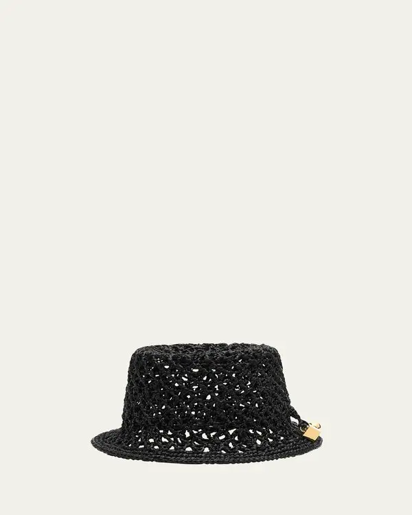 Jacquemus Le Bob Spiaggia Raffia Bucket Hat