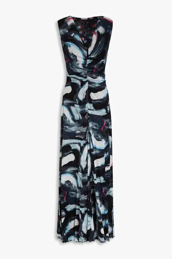Diane Von Furstenberg Solveigh Reversible Printed Maxi Dress - Black