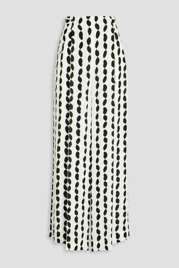 Diane Von Furstenberg Jed Printed Wide-leg Pants