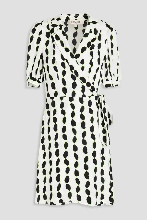 Diane Von Furstenberg Gemita Printed Mini Wrap Dress