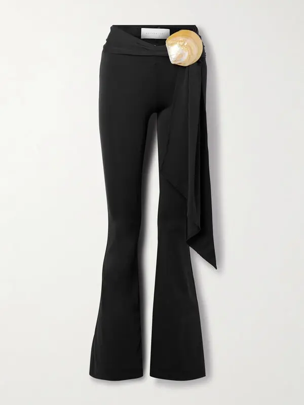 CONNER IVES Embellished Draped Flared Pants