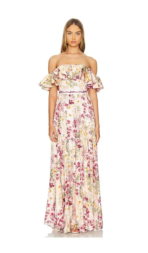 Agua Bendita Oro Maxi Dress