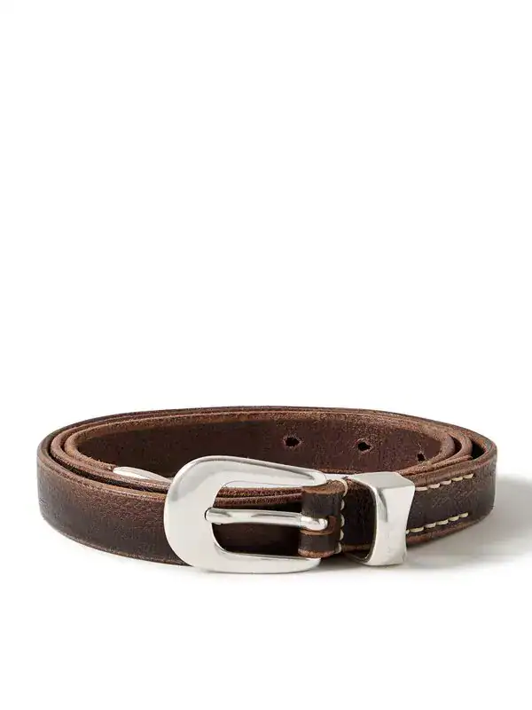 Our Legacy 2cm Full-Grain Leather Belt Eu 70 In Brown - 40% Off  