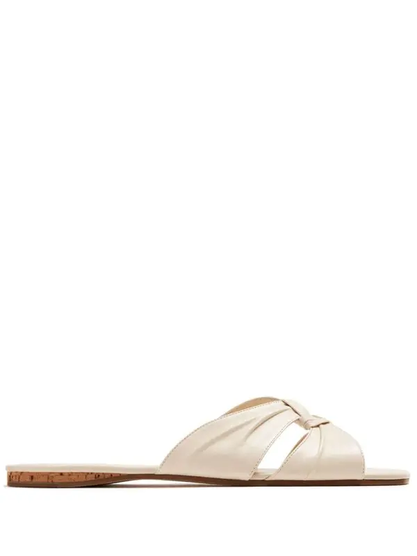 THE ROW Soft Knot Slides - Neutrals