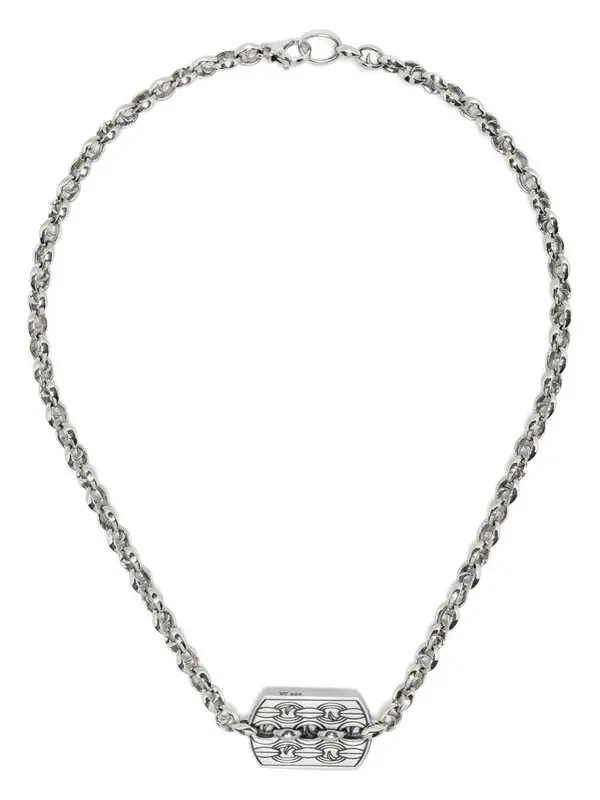 Stephen Webster Sterling Razer Tag Necklace