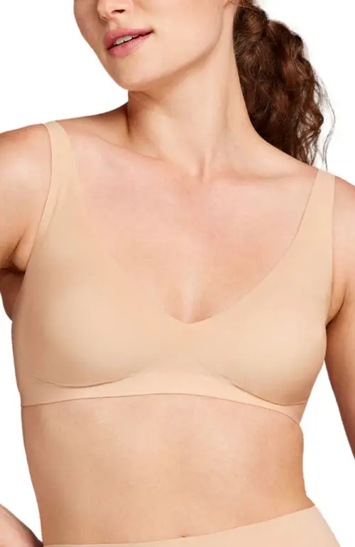 SIELLA No-show Plunge Non-padded Bra - Maple Sugar