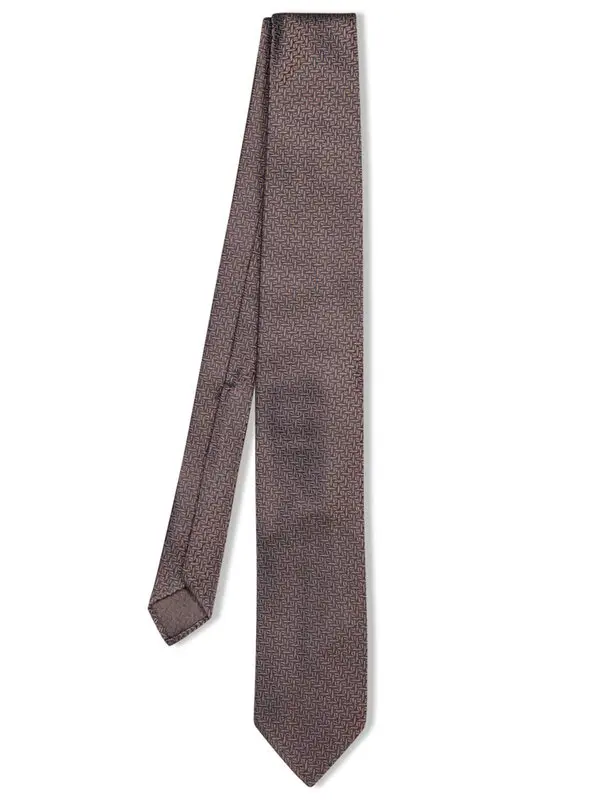 LARDINI Micro Pattern Standard Neck Tie - Blue