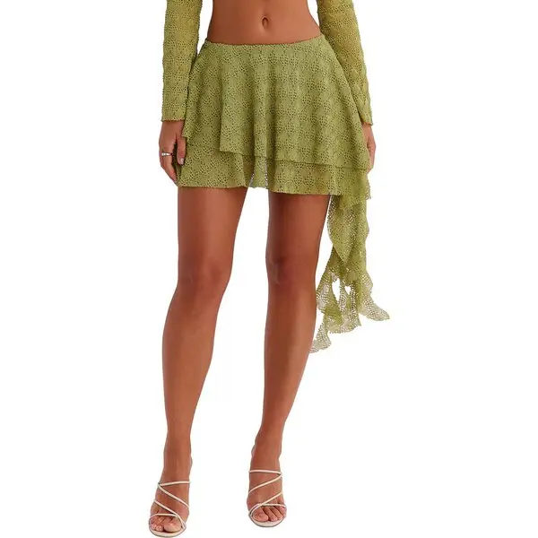 MISTRESS ROCKS Layered Knit Miniskirt