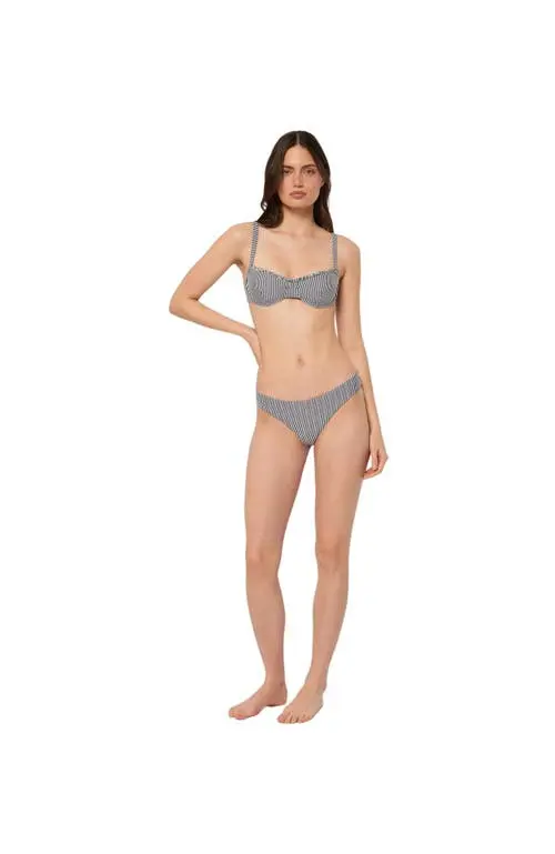 Onia Lily Bikini Bottom - Deep Navy/white