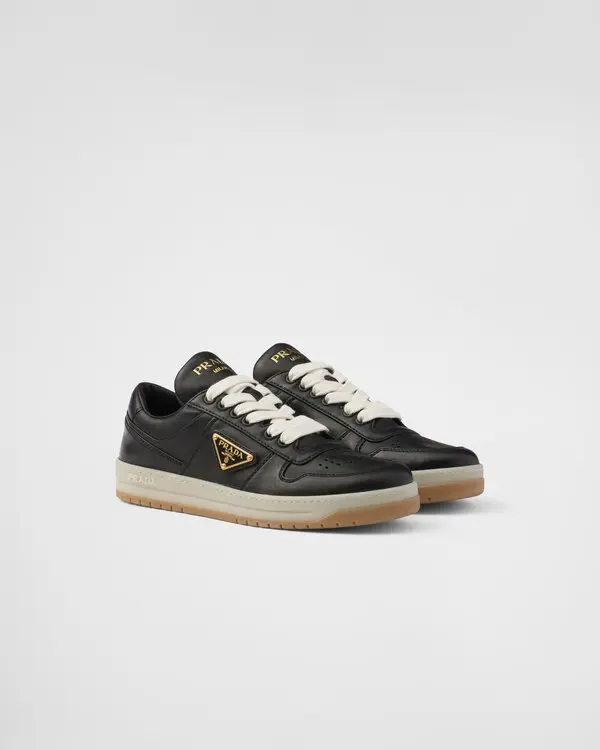 Prada Downtown Nappa Leather Sneakers - Black