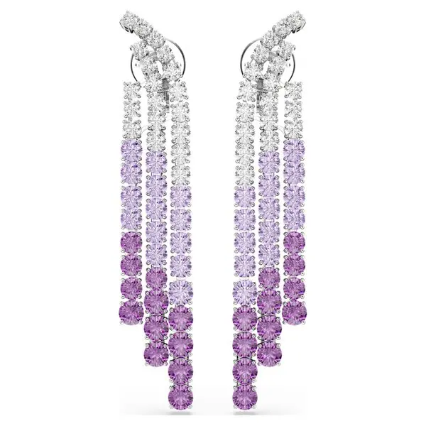 SWAROVSKI Matrix Clip Earrings - Purple