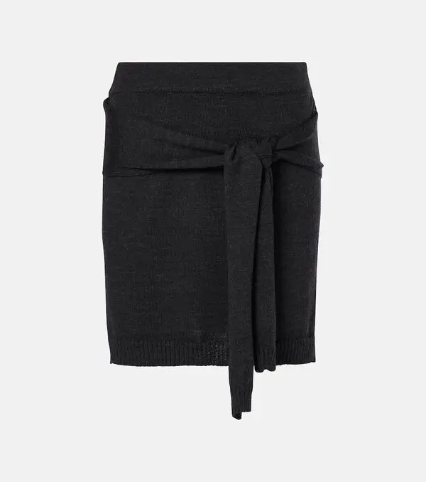 LEMAIRE Wool-blend Miniskirt - Grey