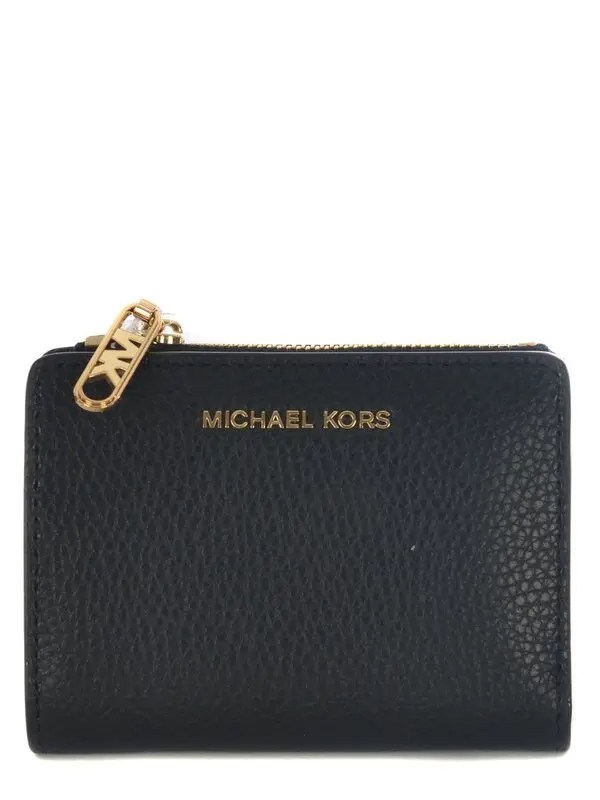Michael Kors Empire Small Leather Flap-over Wallet - Black