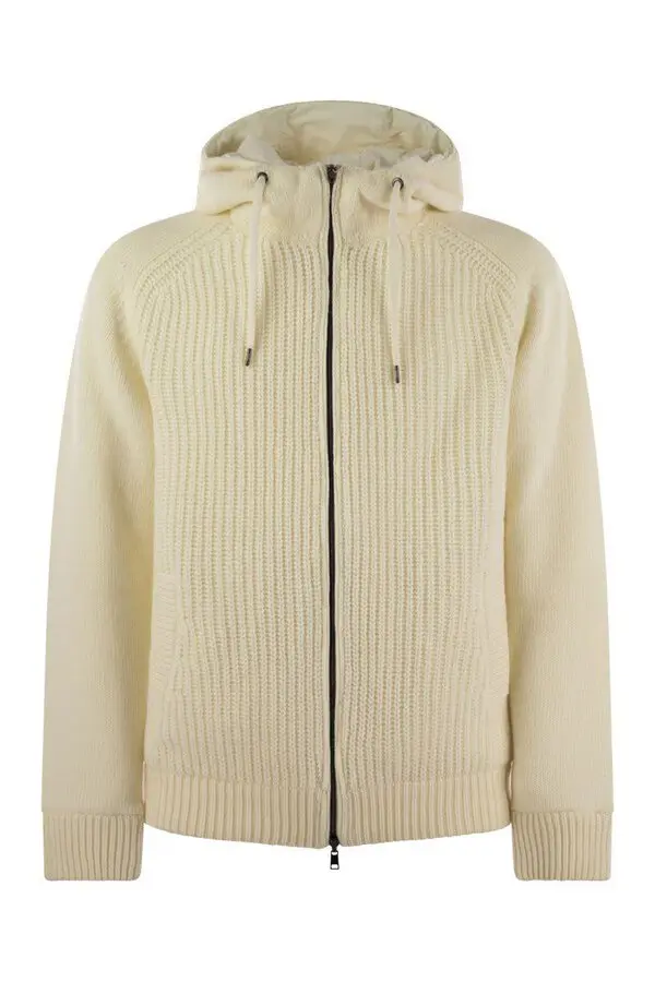 Herno Reversible Padded Wool Bomber Jacket - White