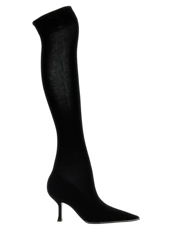 Rene Caovilla Knitted High Leg Boots