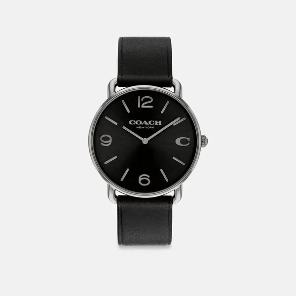 Coach Elliot Round Watch, 41mm - Black