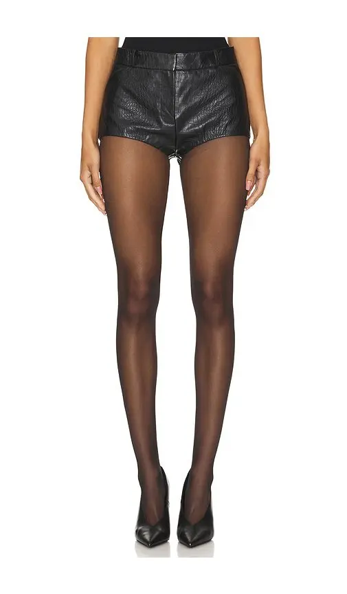 LAMARQUE X Annaise Hot Short - Black Embossed Croco
