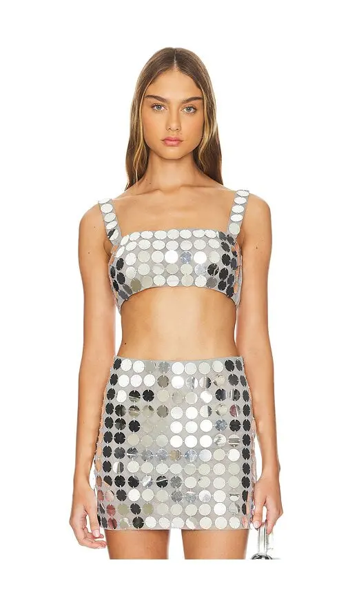 LOVERS AND FRIENDS Gilles Sequin Crop Top