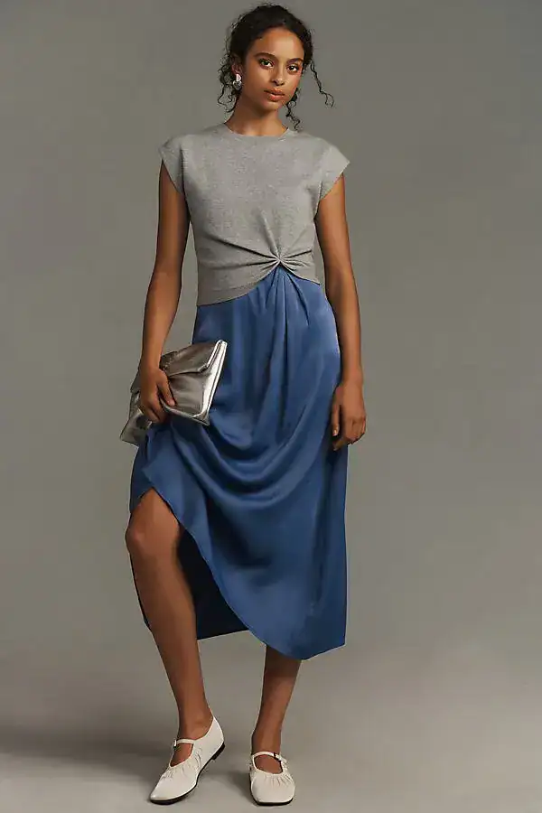 Anthropologie The Gemi Cap-Sleeve Sweater And Tank Dress Set In Grey - 66%  Off | Editorialist