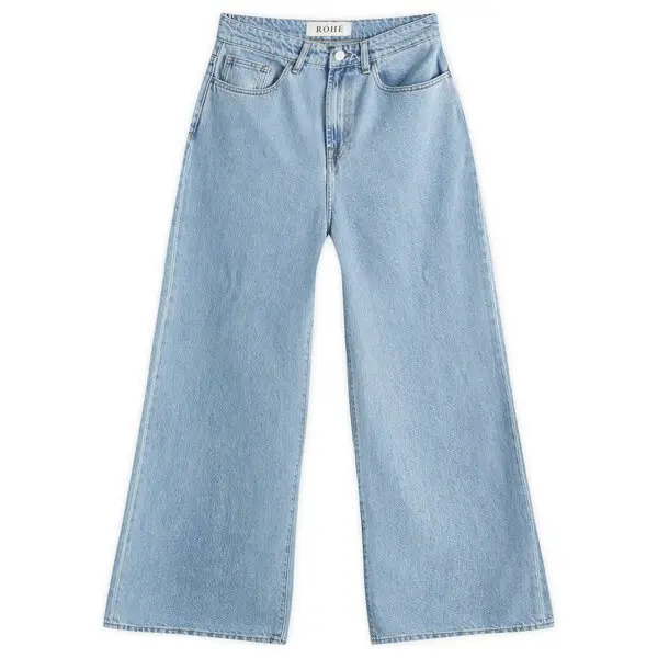 RÓHE Low Waist Wide Leg Denim Trousers